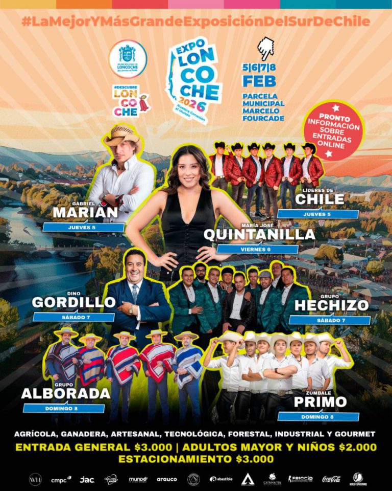 Expo Loncoche 2026 confirma a María José Quintanilla, Zúmbale Primo y ...